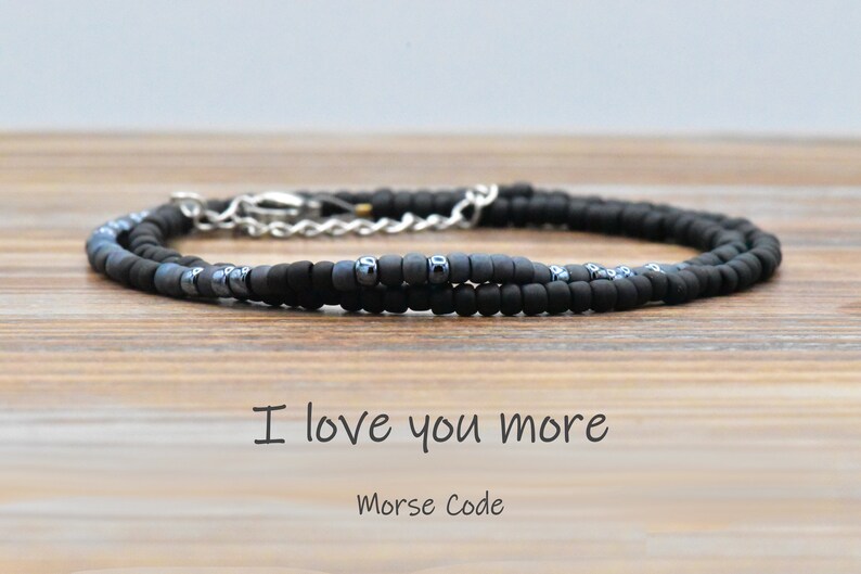 MENS I Love You More Bracelet for Boyfriend Bracelet Long - Etsy