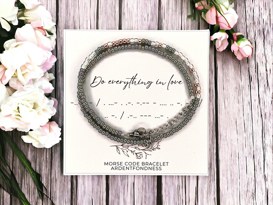 Do Everything in Love 1 Corinthians 16:14 Morse Code Bracelet for ...