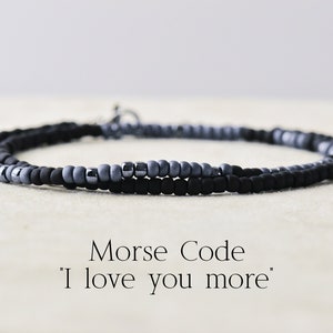 MENS I Love You More Bracelet for Boyfriend Bracelet Long Distance ...