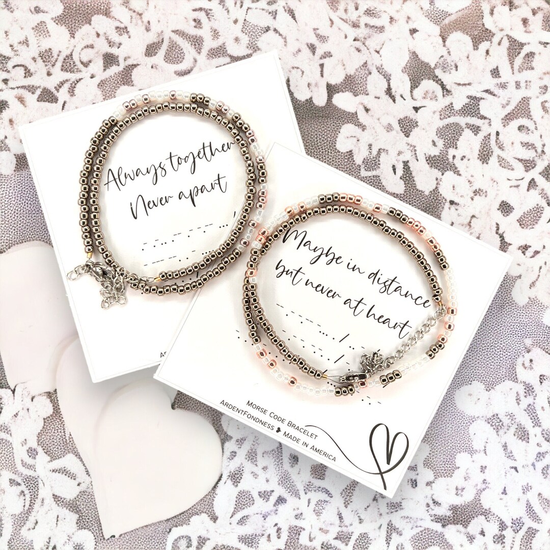 Matching Friendship Bracelets Set of 2, Best Friend Bracelets, Long ...