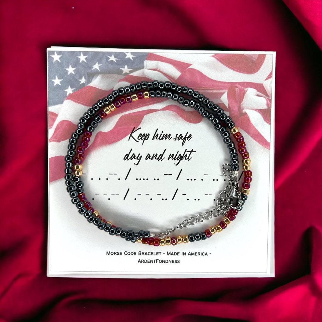 Keep Him Safe Day and Night Morse Code Prayer Bracelet US - Etsy