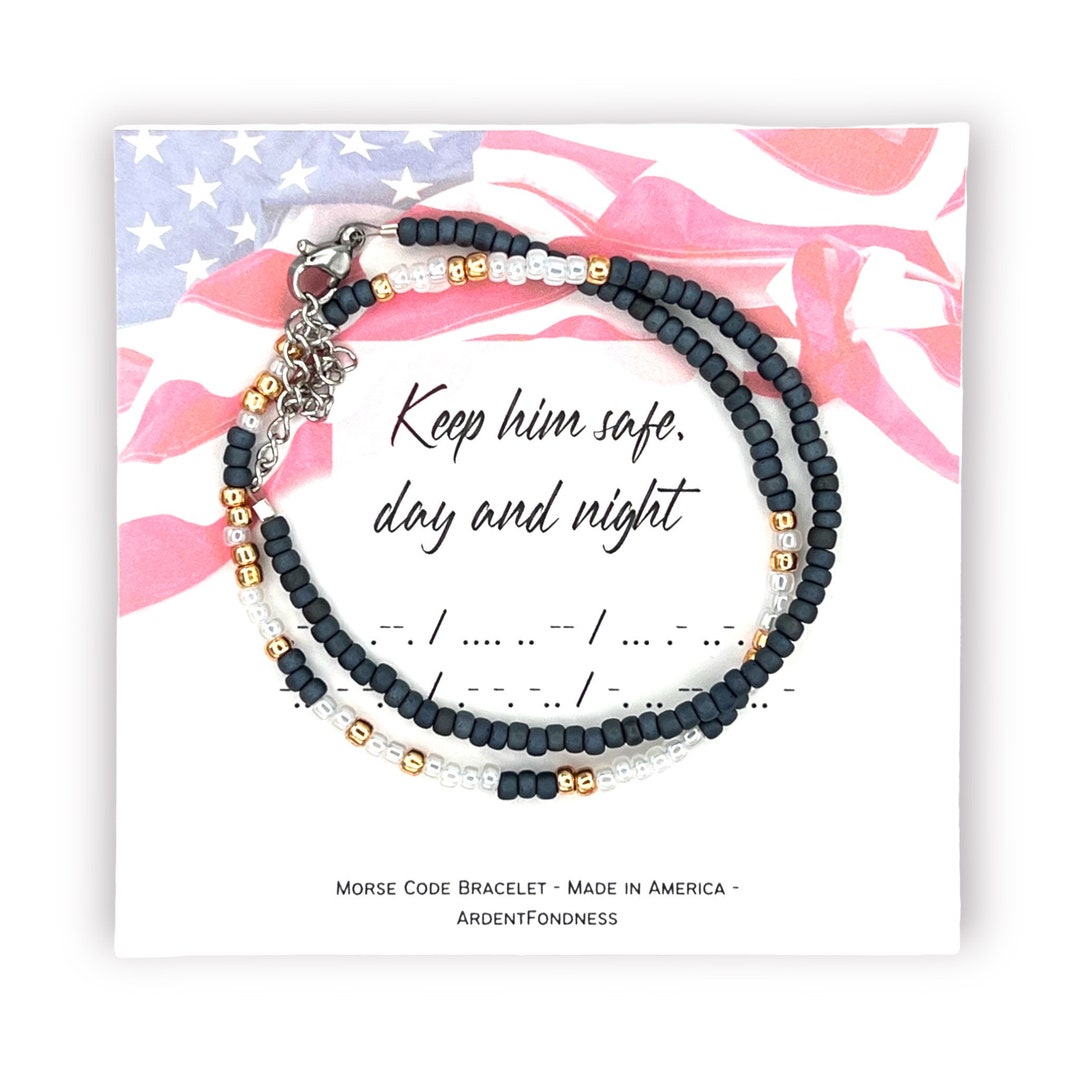 Keep Him Safe Day and Night Morse Code Prayer Bracelet - Etsy