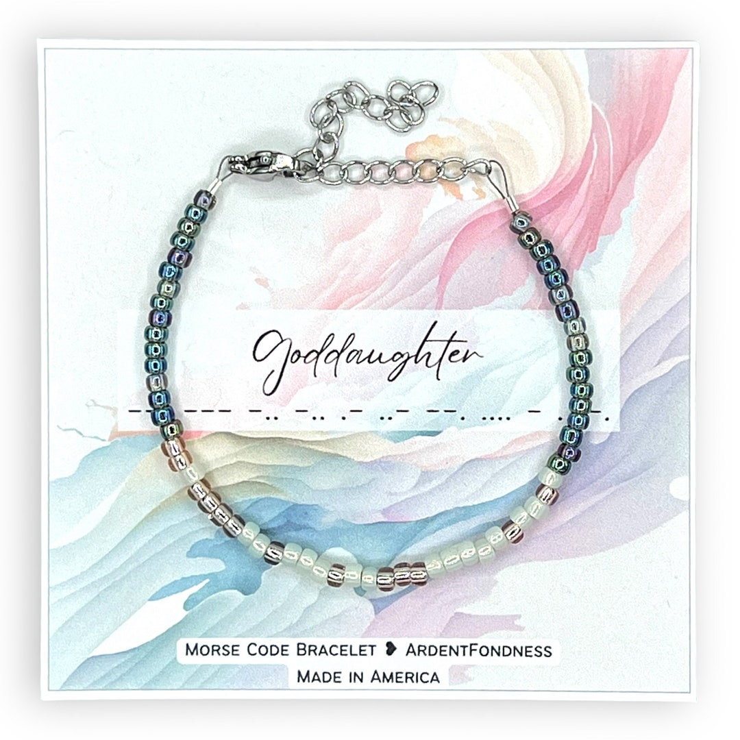 Morse Code Goddaughter Bracelet Goddaughter Jewelry God - Etsy