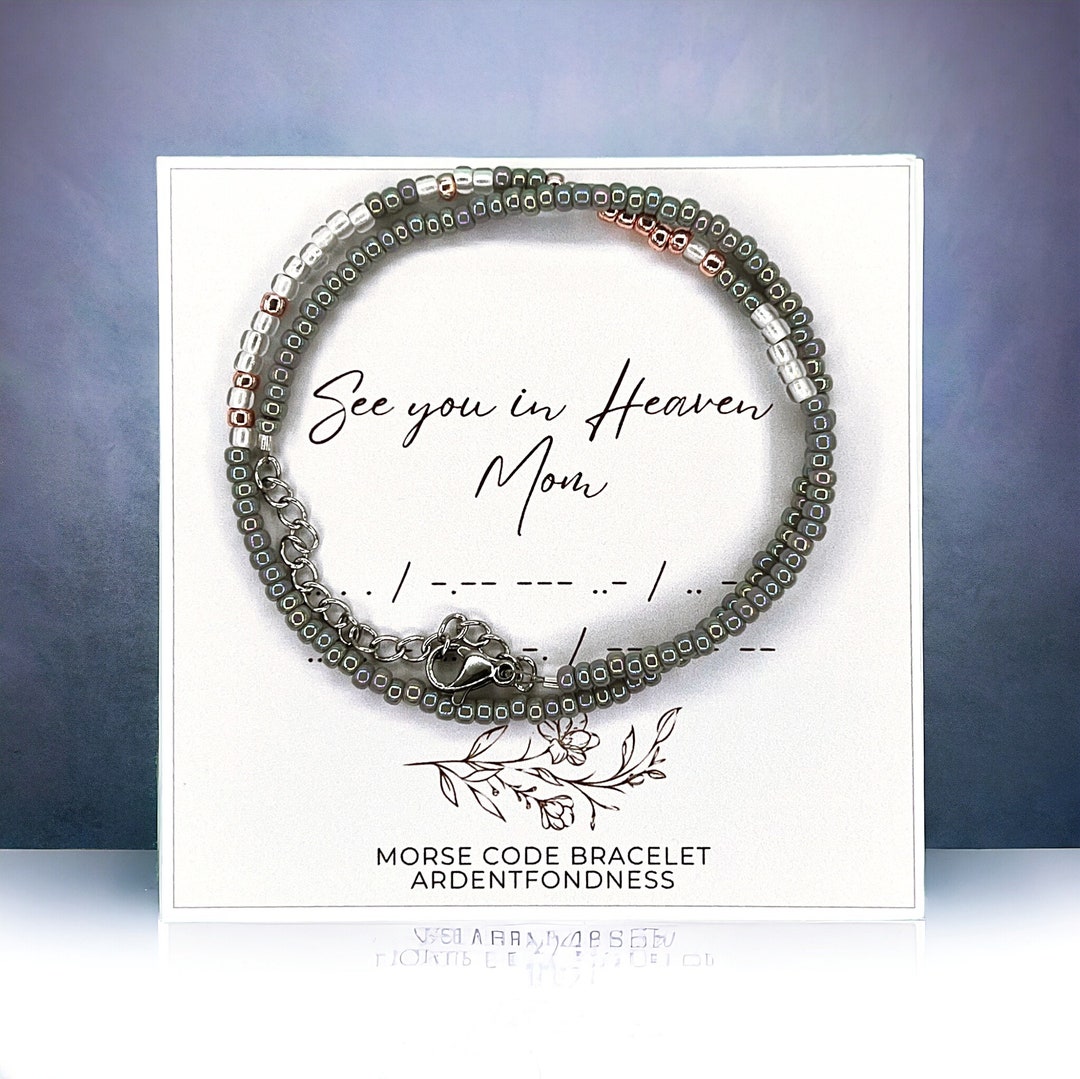 See You in Heaven Mom Bracelet, Loss of Mom Memorial Jewelry, Mother ...