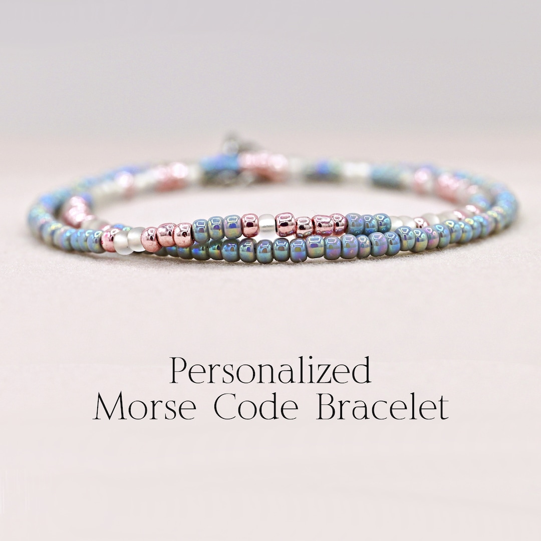 Custom Morse Code Bracelet, Personalized Jewelry, Unique Personalized ...