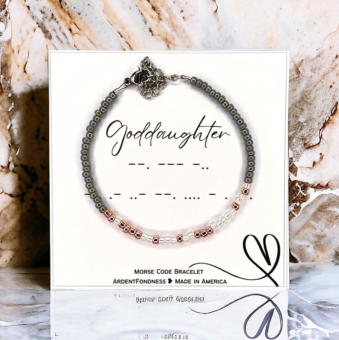 Morse Code Goddaughter Bracelet Goddaughter Jewelry God Daughter Gift ...
