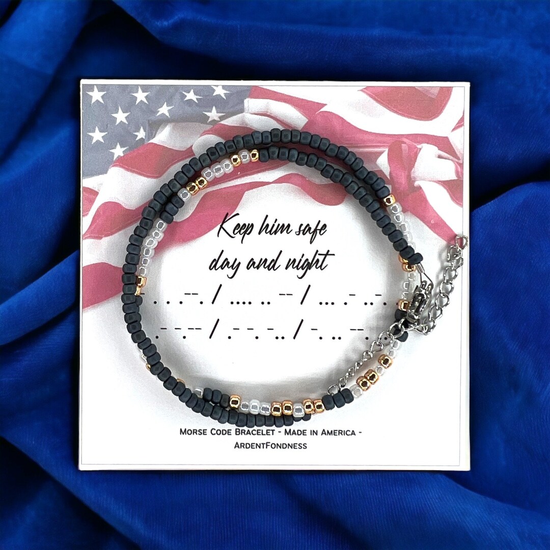Keep Him Safe Day and Night Morse Code Prayer Bracelet - Etsy
