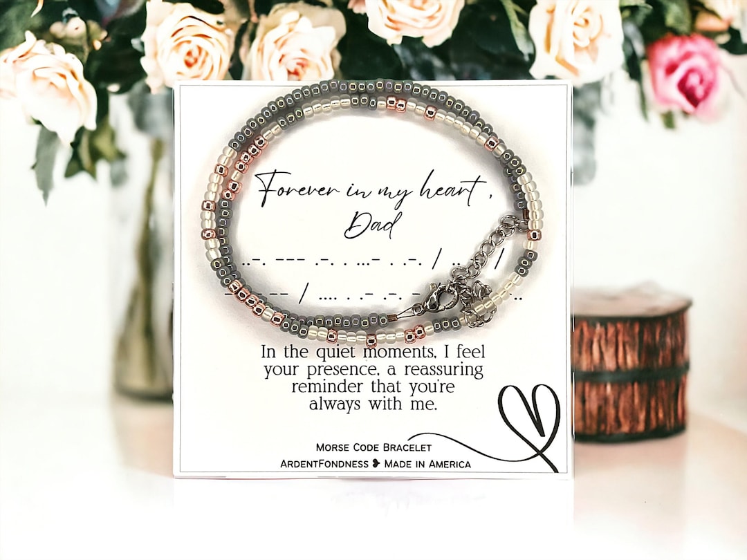 Dad Memorial Bracelet Father Memorial Jewelry, Dad Memorial Gift ...