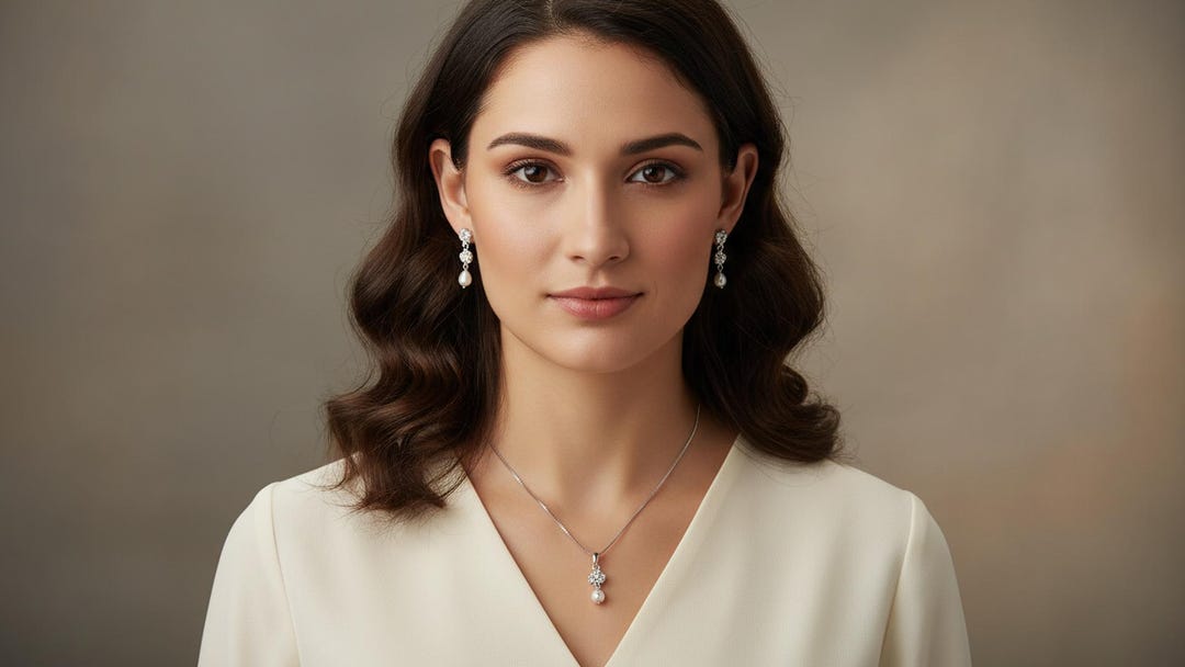Miracle Jewels by MJ Handmade CZ Solitaire Set With Pearl Drop - Etsy