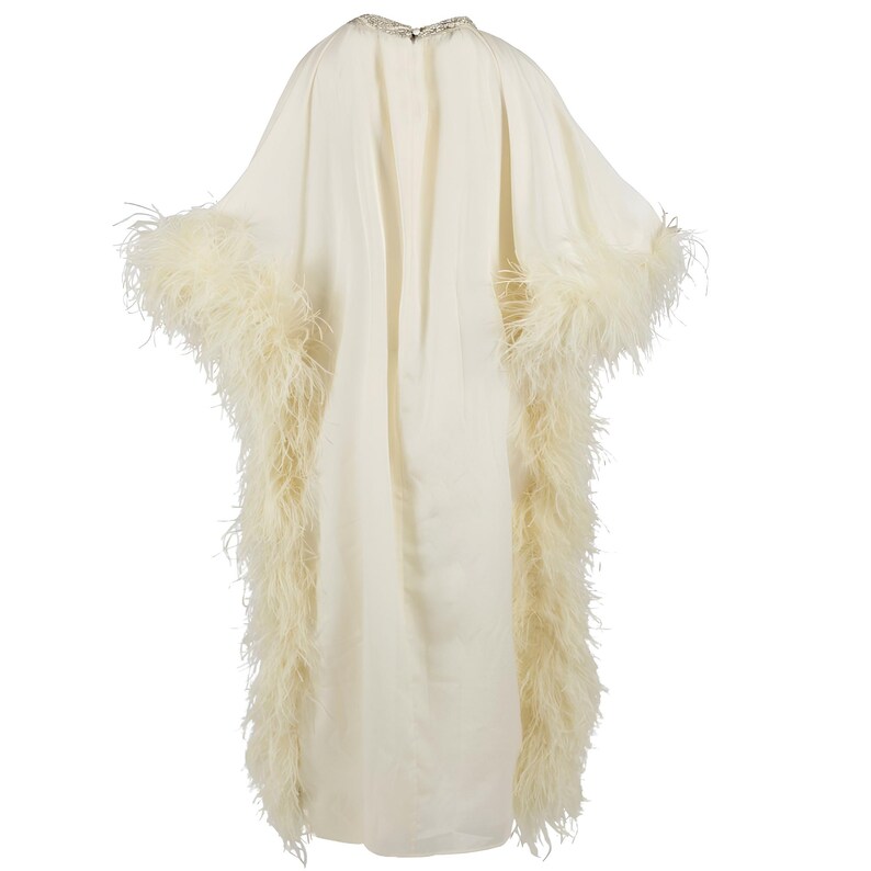 Bridal Feathered Kaftan Dress - Etsy