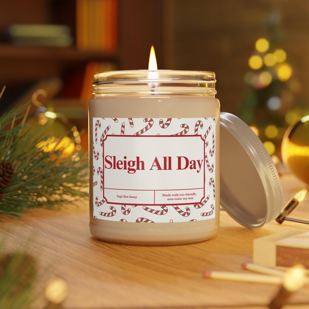 Sleigh All Day, Funny Christmas Candle, Christmas Gag Gift ...