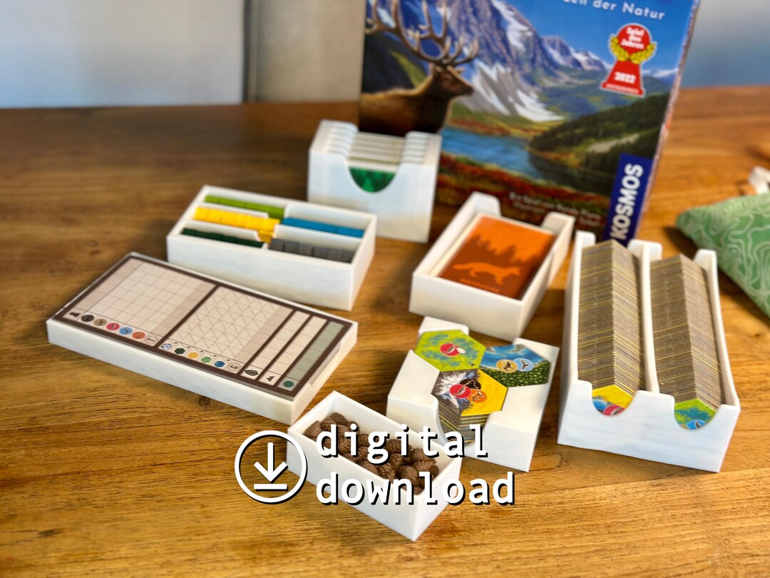 Cascadia Board Game Insert | One-piece 3D Printed Organizer for ...