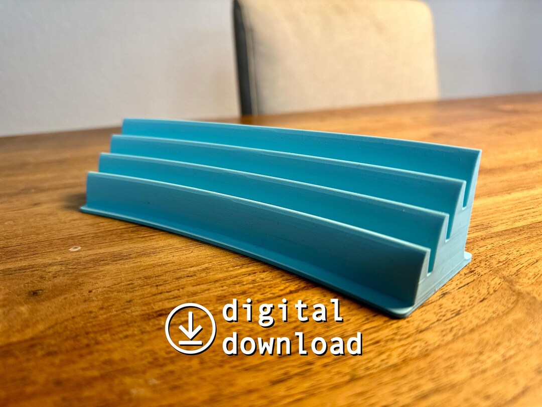 3-row Curved Card Holder | 3D Printable Card Organizer for Forest ...