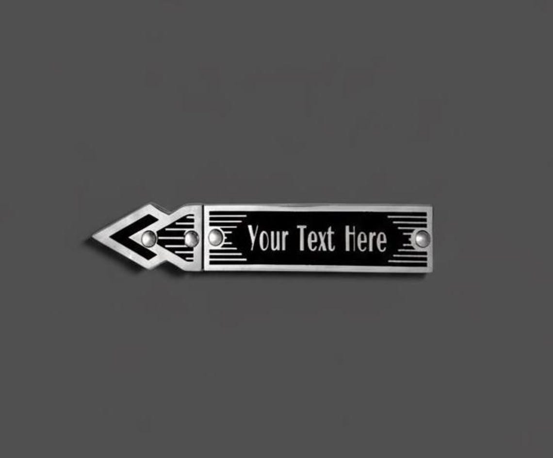 Custom Engraved Brass Name Plate | Silver or Brass Finish - Etsy