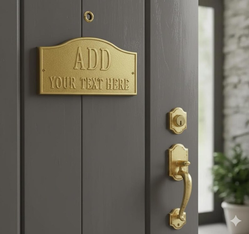 Custom Brass Name Plate | Engraved Metal Sign, Office Door Plaque - Etsy