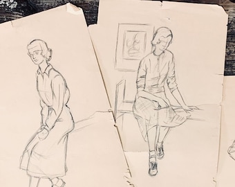 Pencil Sketch Female | Etsy