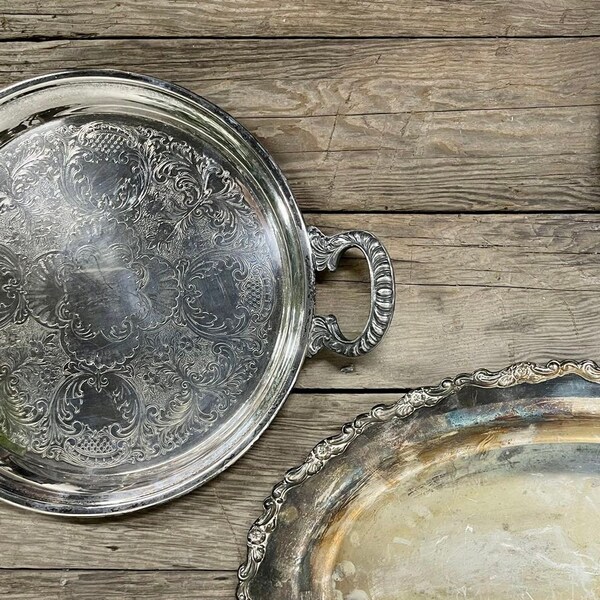 Heavy Silver Tray - Etsy