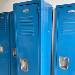 Vintage Blue Locker Metal Locker School Locker Storage Metal Cabinet ...