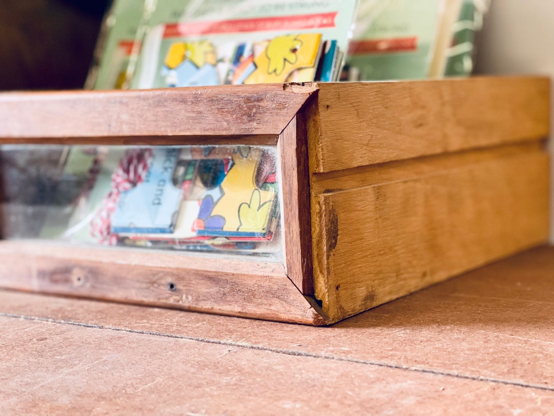 Vintage Wooden Drawer With Window Display Bin Decorative - Etsy