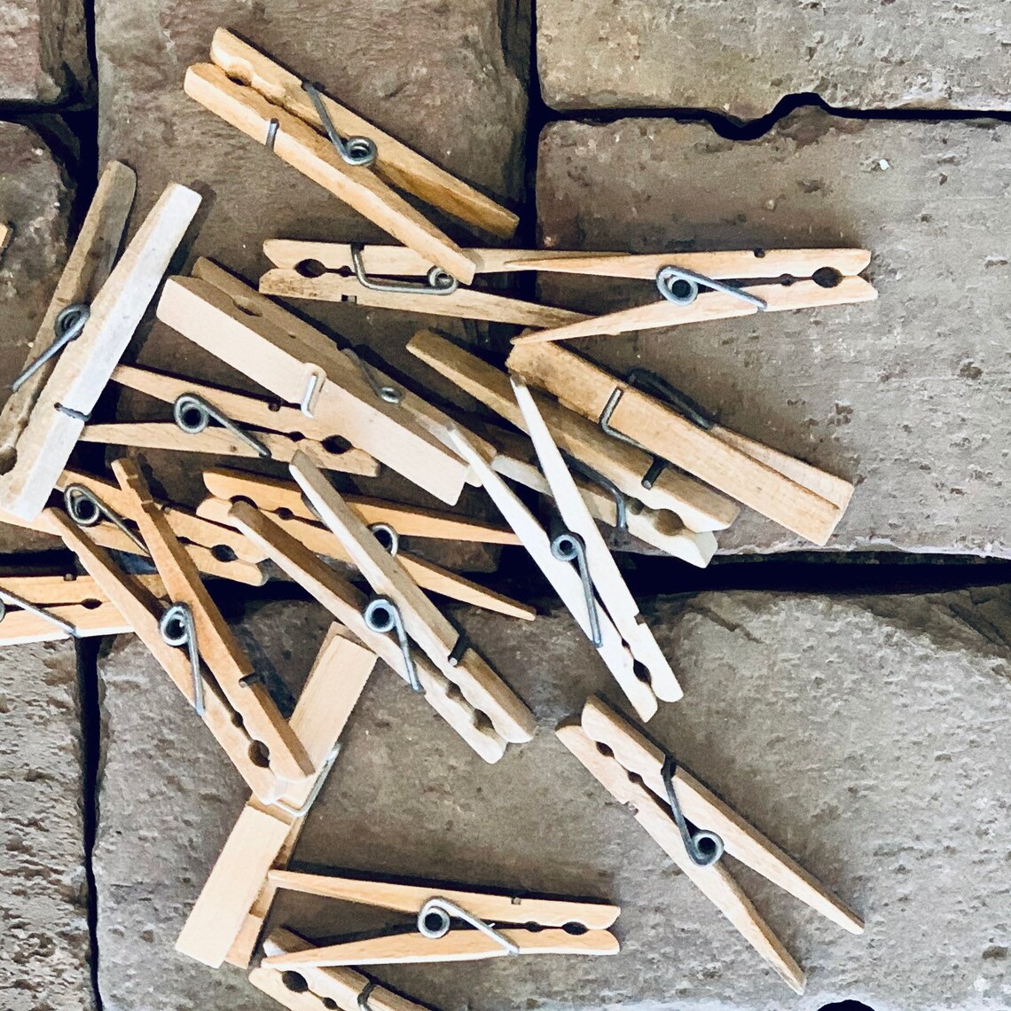 Lot of 20 Vintage Wood Clothespins Antique Clothes Pins | Etsy