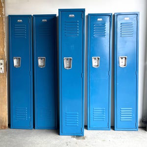 Vintage Blue Locker Metal Locker School Locker Storage Metal Cabinet ...