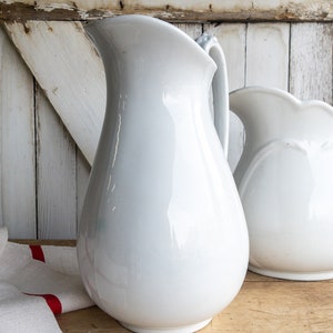Large White Vase Royal Stone China Wedgwood and Co White Pitcher ...