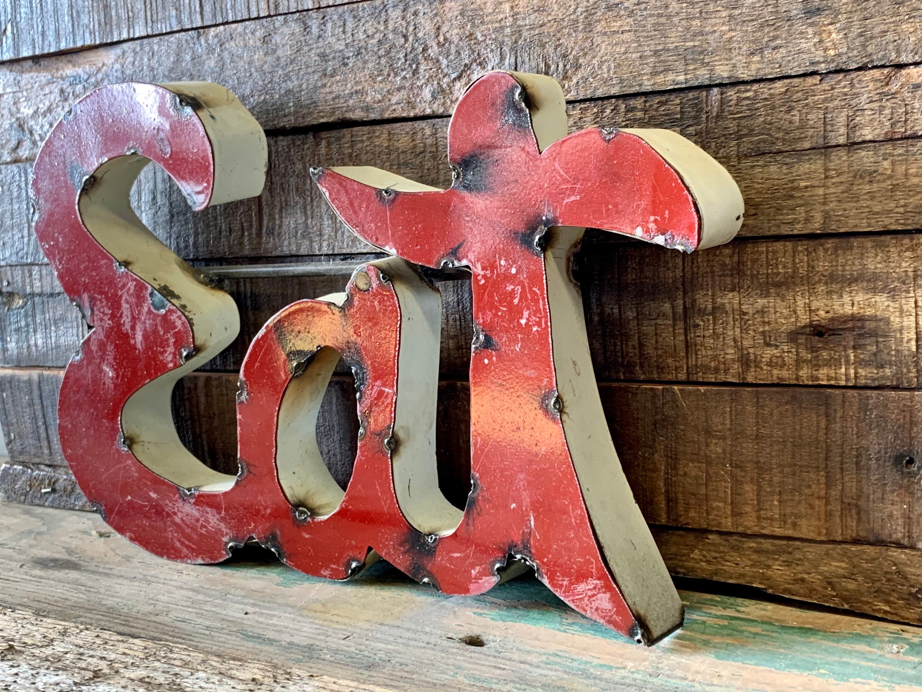 Red Metal EAT Sign Kitchen Eat Sign Dining Room Sign | Etsy