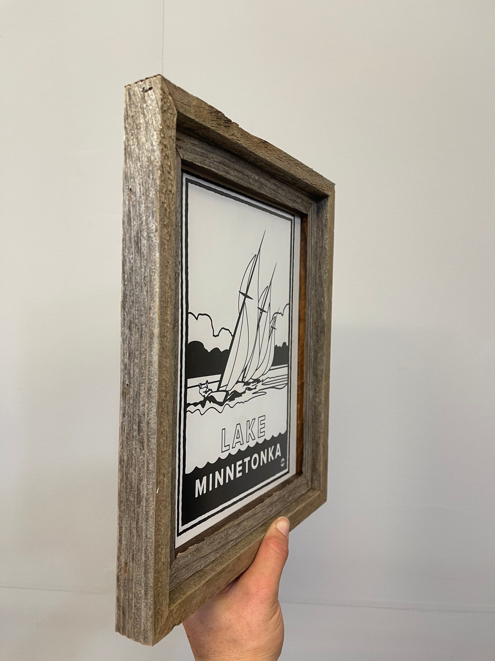 8x10 Reclaimed Wood Frame Beveled Edge Frame Barnwood - Etsy
