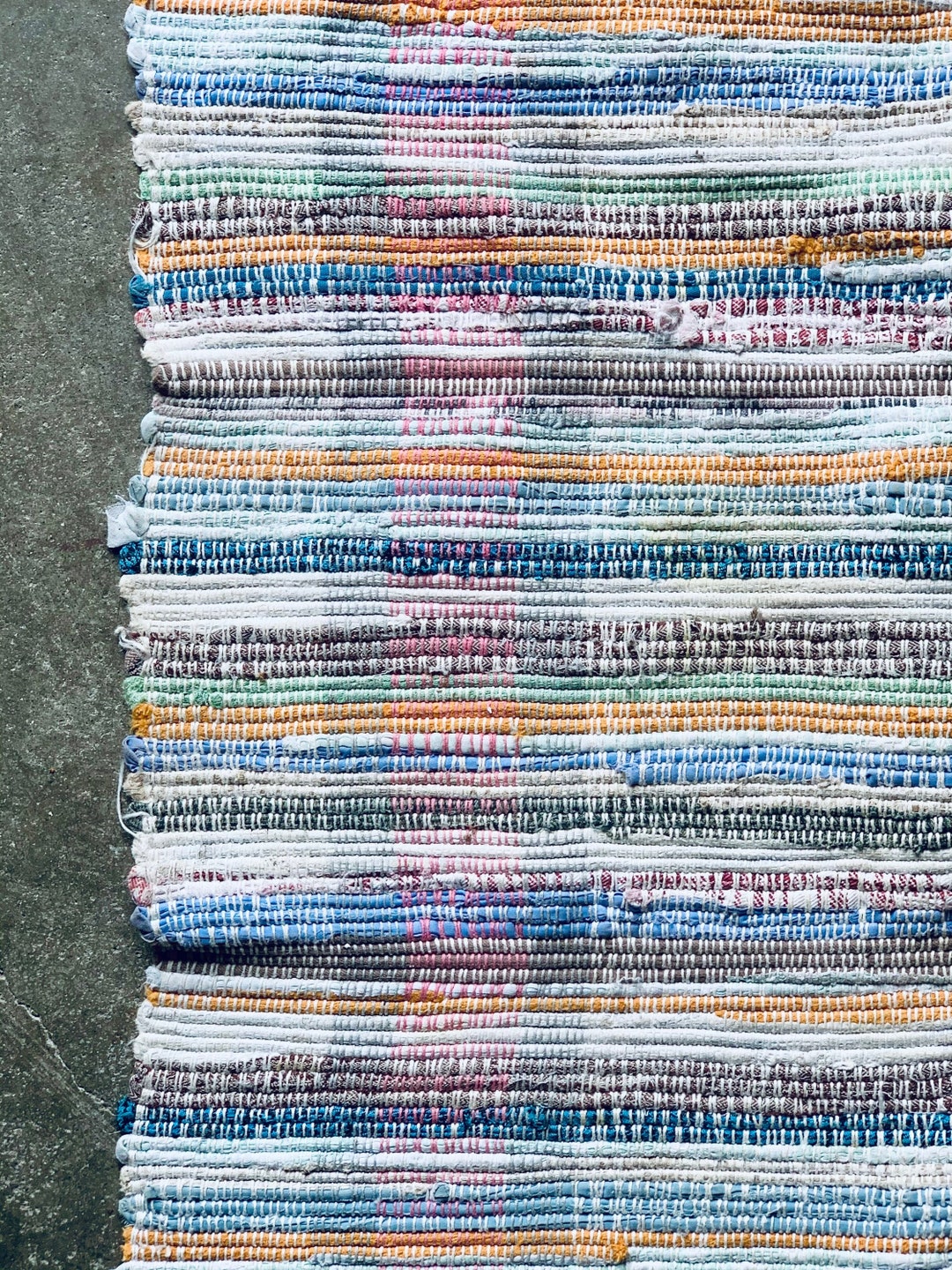 Vintage Rag Rug 4x2 Entryway Rug Small Rug Throw Rug - Etsy