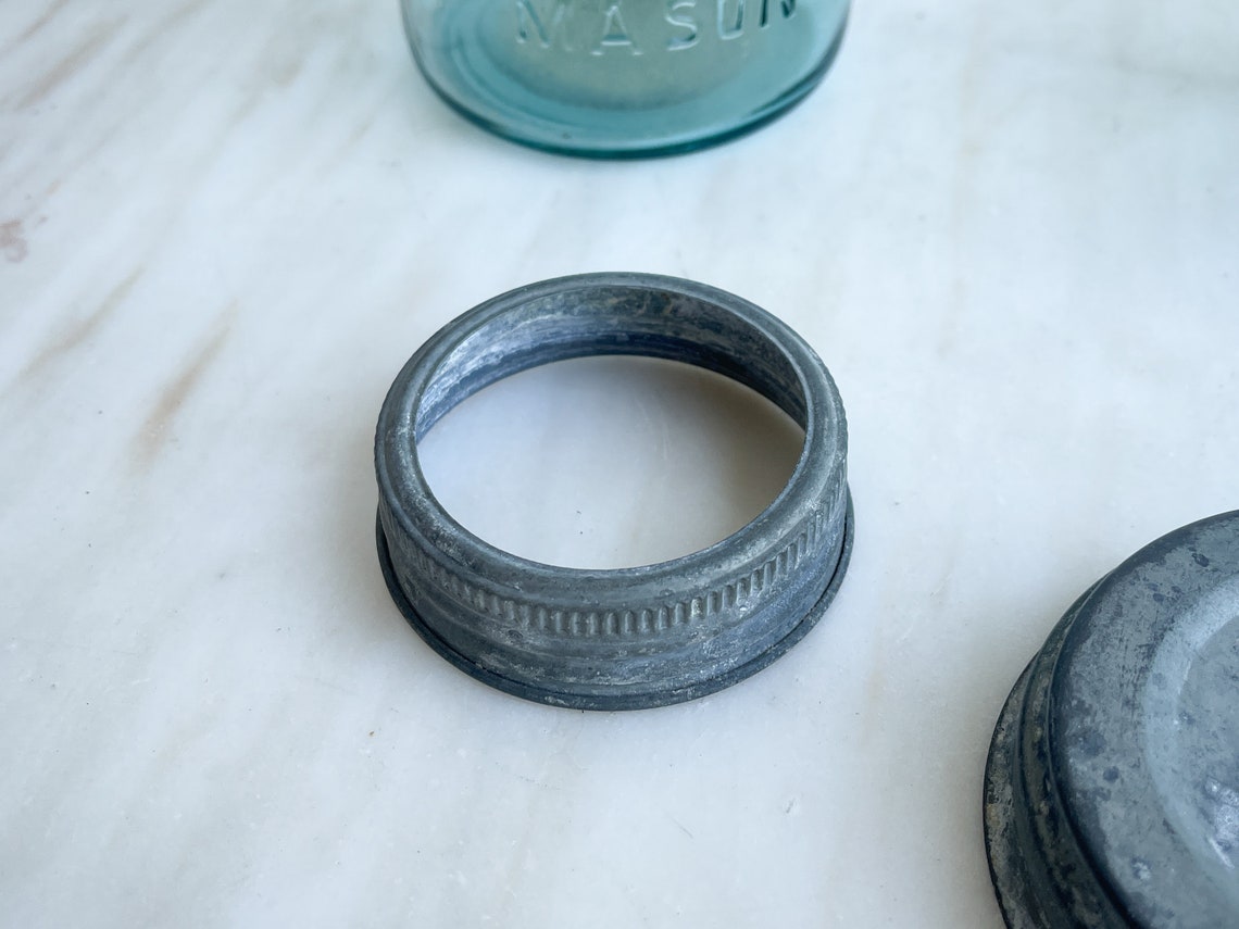 Antique Zinc Canning Jar Lid Ball Jar Lid Mason Atlas Jar Lid Metal and ...
