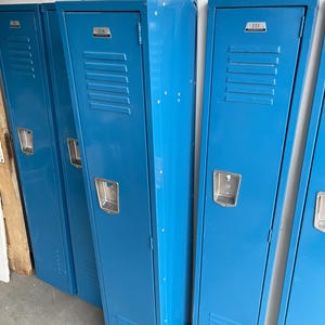 Vintage Blue Locker Metal Locker School Locker Storage Metal Cabinet ...