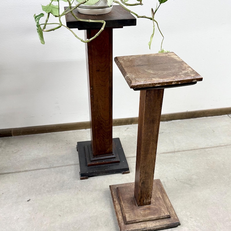Plant Stand Oak Vintage - Etsy