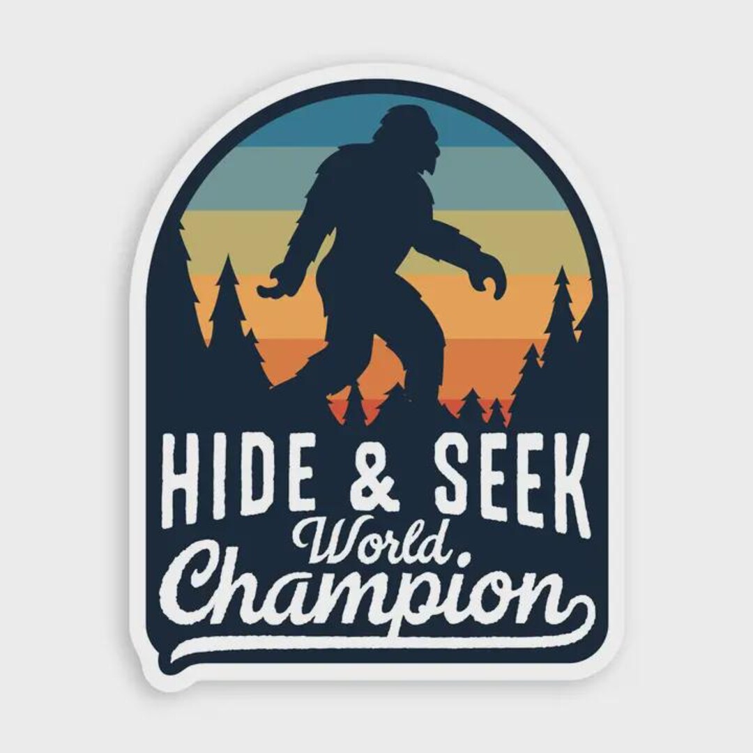 Hide and Seek World Champion Sticker - Etsy