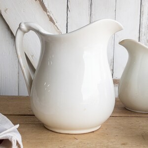 Taylor Smith & Taylor Ironstone Pitcher Antique Pitcher White Pitcher ...