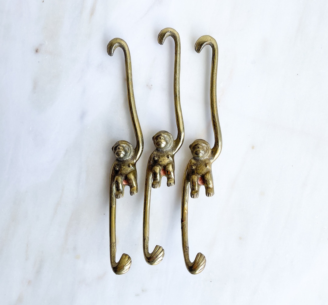Brass Monkey Vintage Hanging Hooks Set of 3 Walter Bosse Plant Hook ...