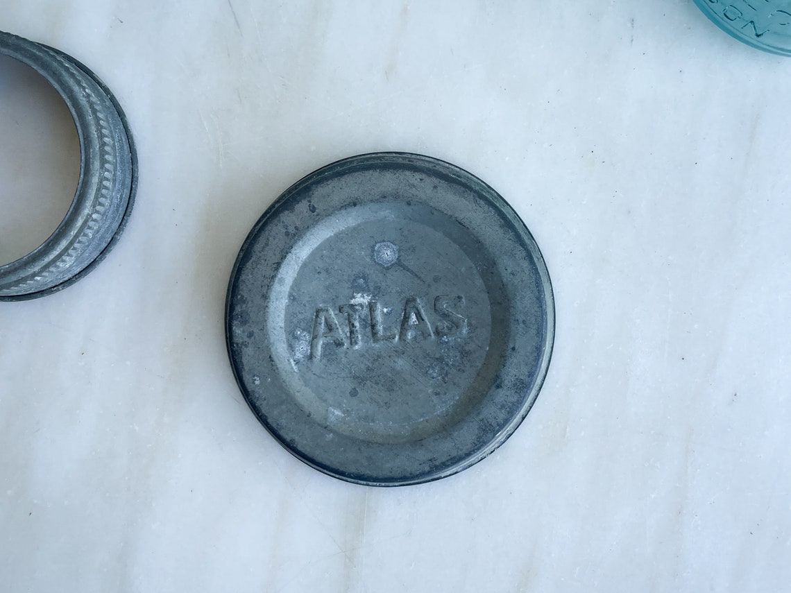 Antique Zinc Canning Jar Lid Ball Jar Lid Mason Atlas Jar Lid Metal and ...