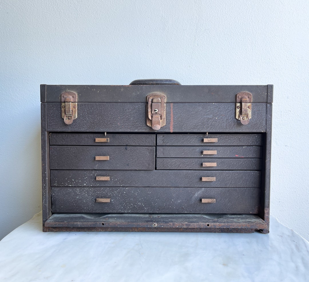 Antique Kennedy Machinist Chest 7 Drawer Tool Box Storage Art Supplies ...