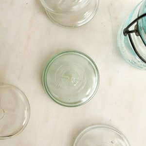 Curved Glass Mason Jar Lid With Wire Top Cap Blue Ball Jar Clear Glass ...