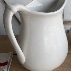 Taylor Smith & Taylor Ironstone Pitcher Antique Pitcher White Pitcher ...