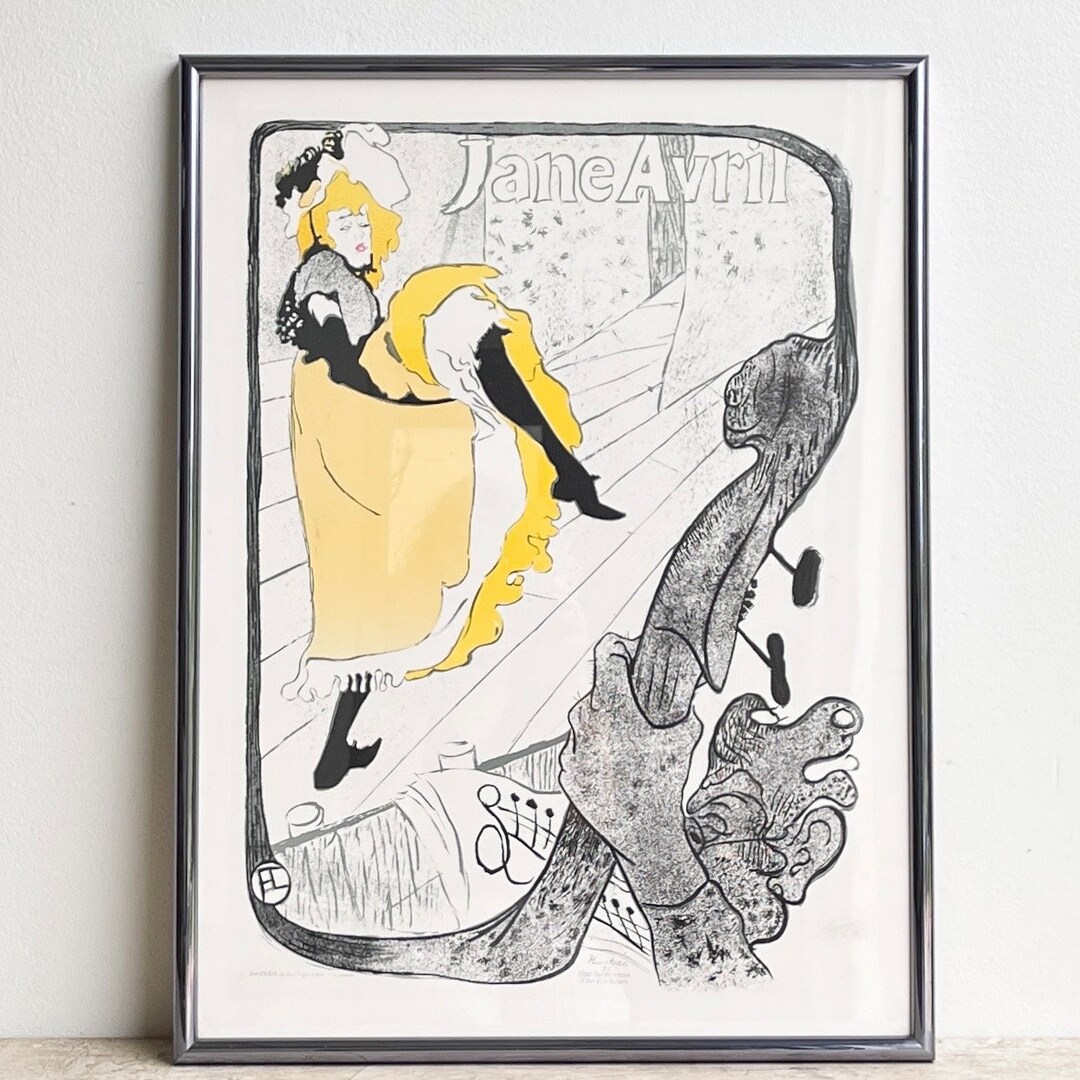 Toulouse Latrec Jane Avril Vintage Lithograph 1960s Paris Artist Early ...