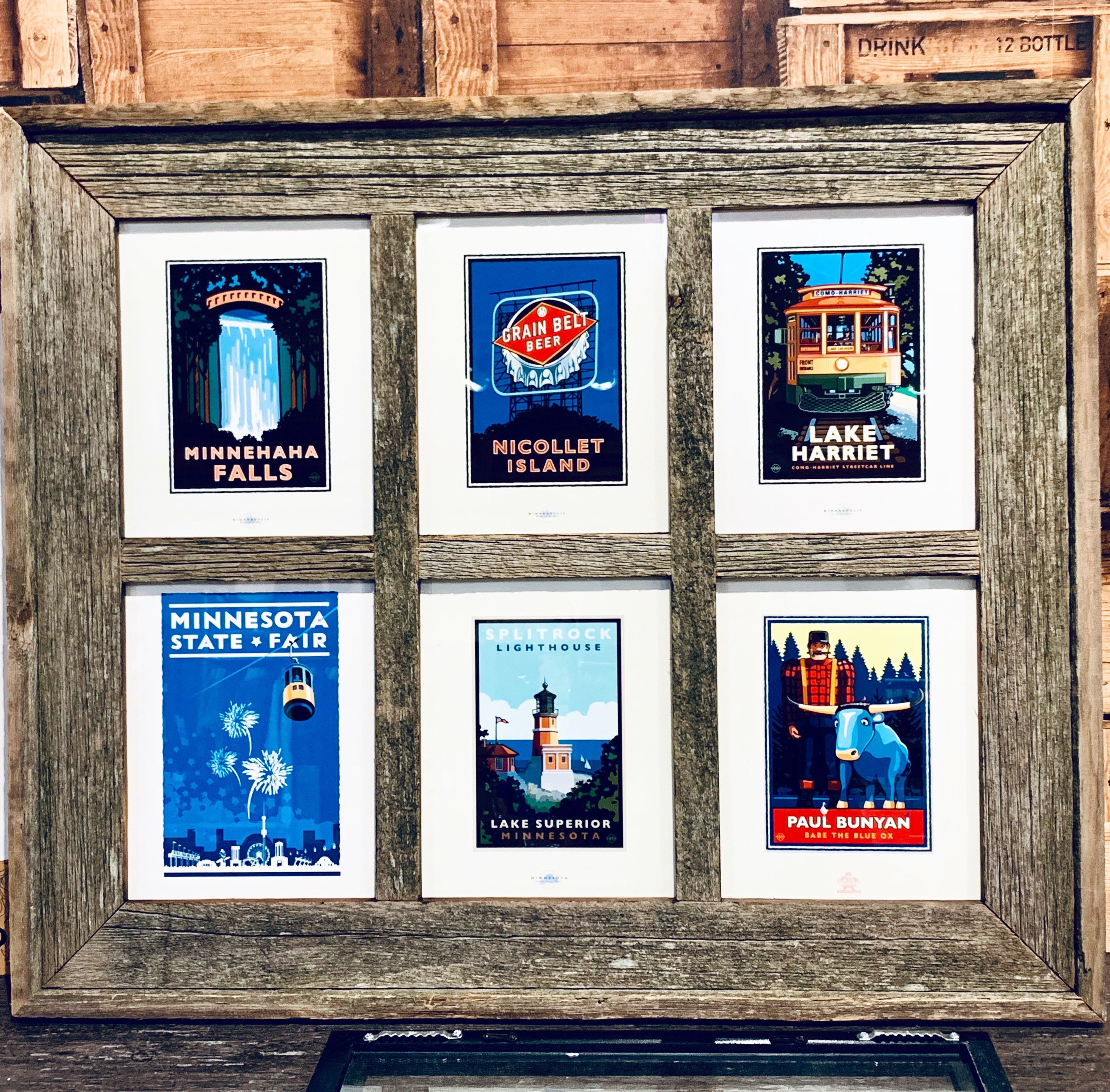 Multi-opening Wood Frame Rustic Frame Windowpane Frame | Etsy