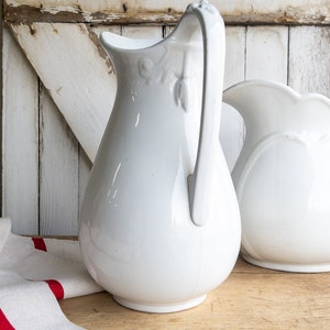 Large White Vase Royal Stone China Wedgwood and Co White Pitcher ...