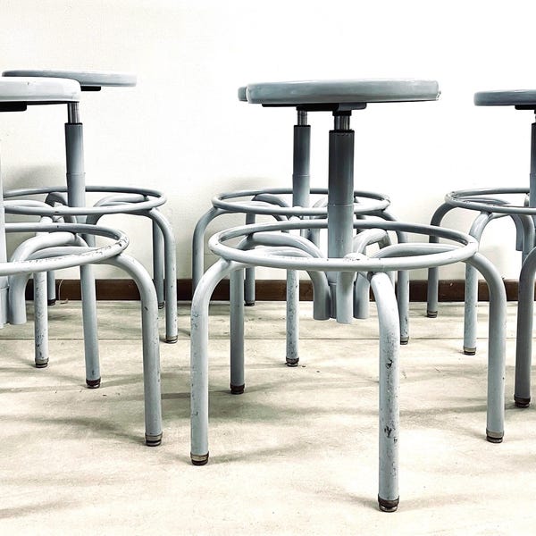 Vintage Metal Stool - Etsy