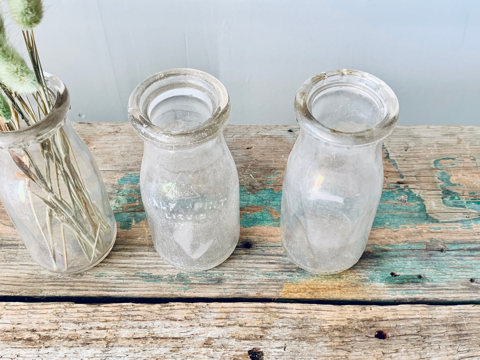 Set of 3 Antique Cream Jar Small Antique Jar Clear Glass | Etsy