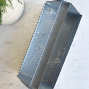 Vintage Metal Tool Tote Tray Galvanized Tool Tray Caddy Open Tool Box ...