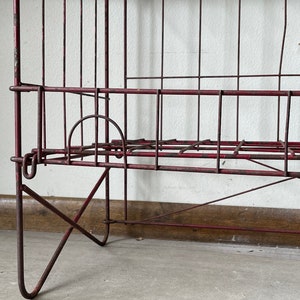 Red Metal Wire Rack Shelves Folding Display - Etsy