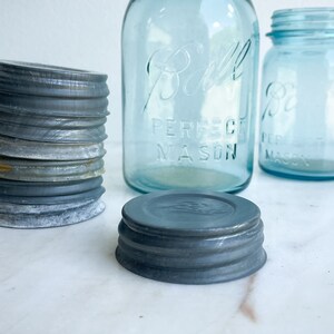 Antique Zinc Canning Jar Lid Ball Jar Lid Mason Atlas Jar Lid Metal and ...