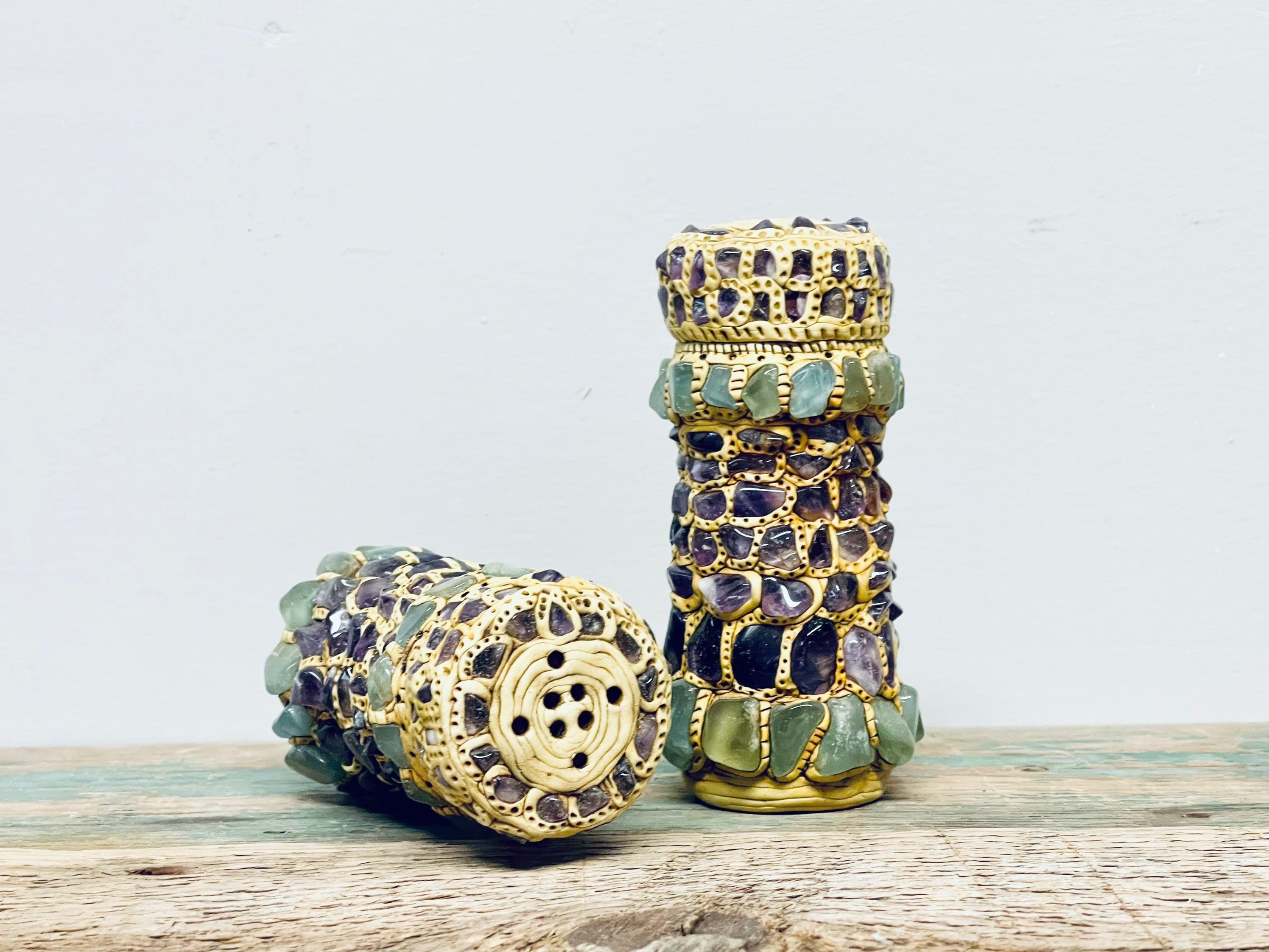 Jeweled Salt and Pepper Shakers - Etsy