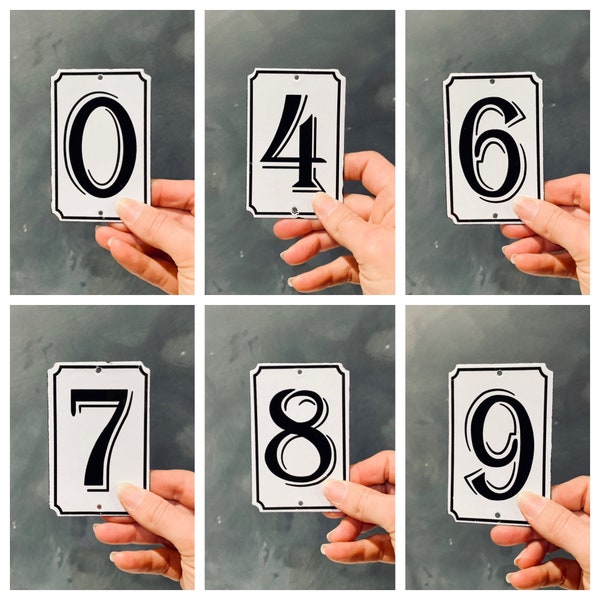 Enamel House Numbers - Etsy
