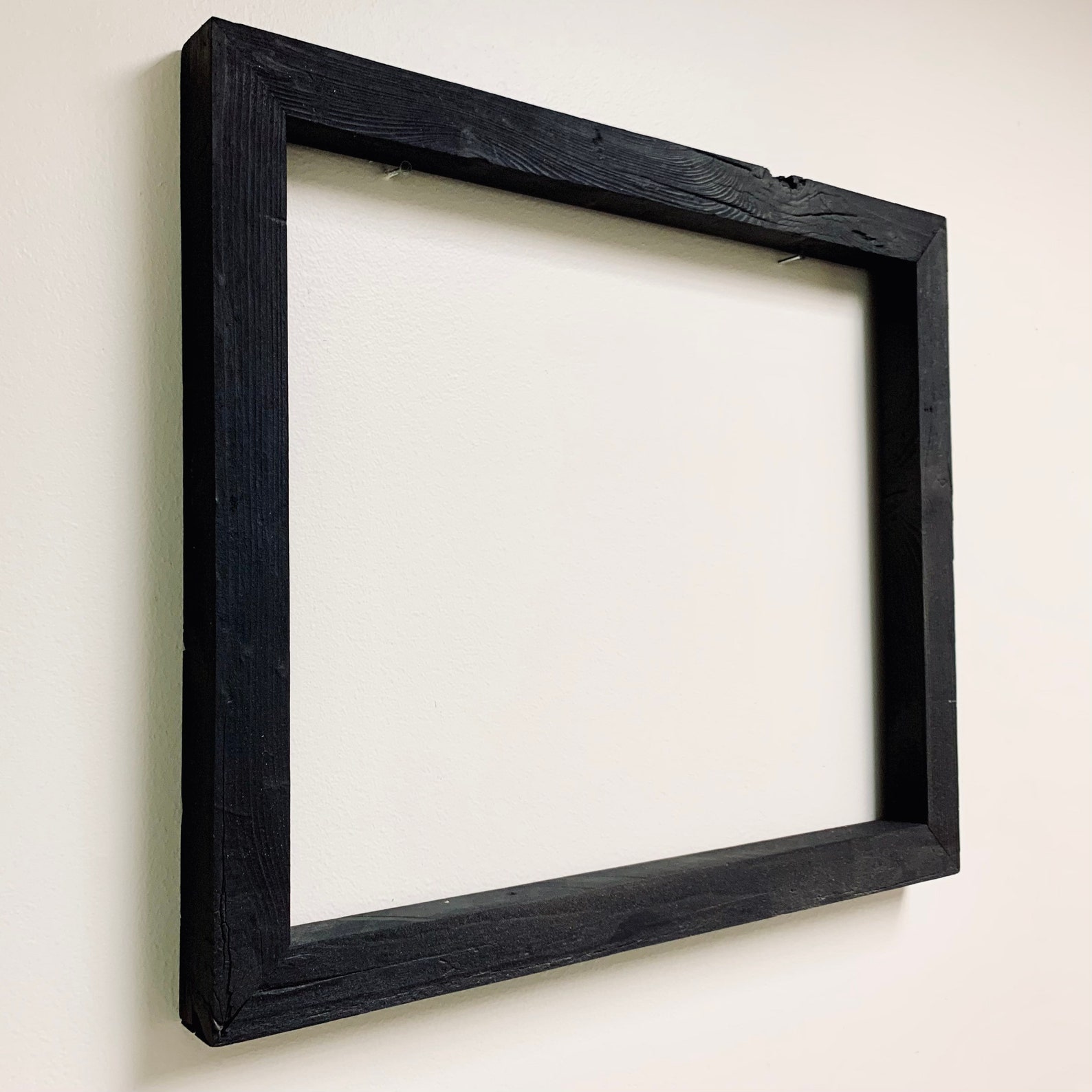 Black Rustic Barnwood Frame Custom Wood Frame Reclaimed | Etsy